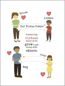 How To Have A Virtue of the Week + FREE Printable Poster - Moments A Day