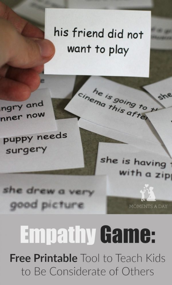 Empathy Game: A Tool to Teach Kids to Be Considerate {Free Printable ...